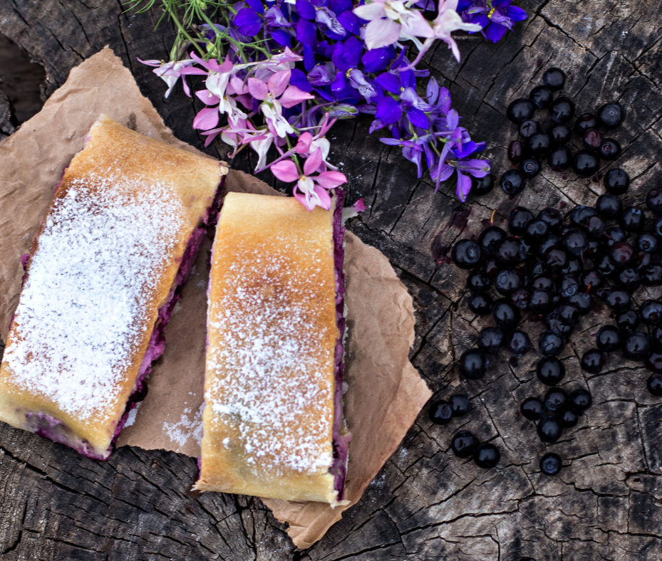 Strudel mit Montafoner Blaubeeren